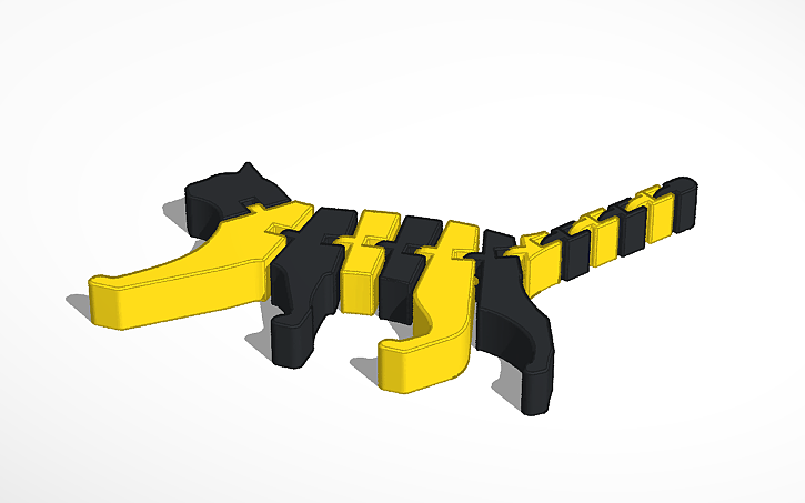 3D design flex cat - Tinkercad