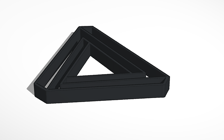 3D design impossible triangle - Tinkercad