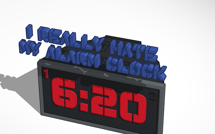 3d Design Electric Alarm Clock Tinkercad