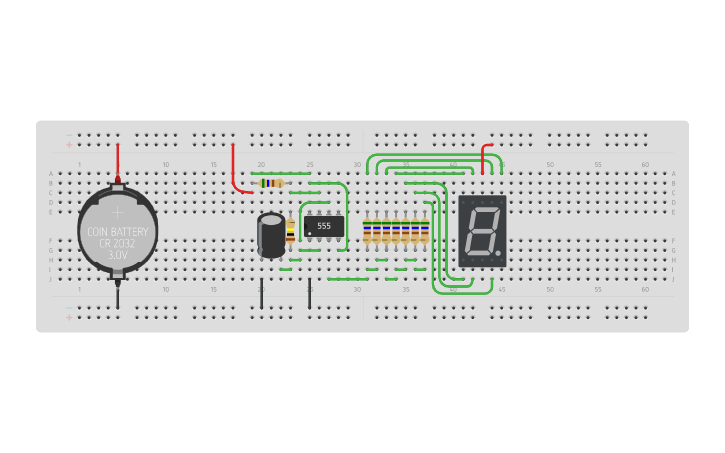 Circuit Design 555 Timer Circuit 7 Segment Display Tinkercad