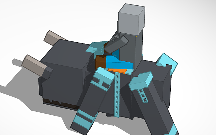 3D design Minecraft Ravager Jockey - Tinkercad