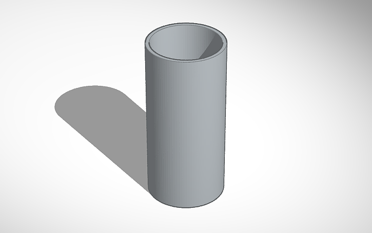 3D design 1 inch pipe - Tinkercad