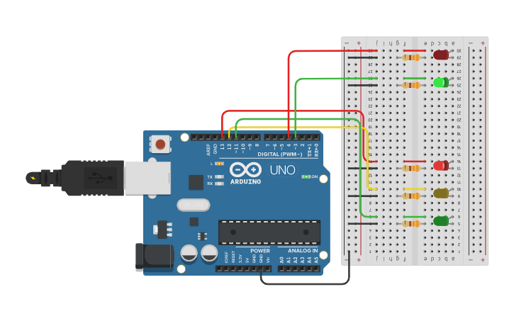 Circuit design Arduíno - Projeto 1 - Semáforo - Marcos Freitas de ...