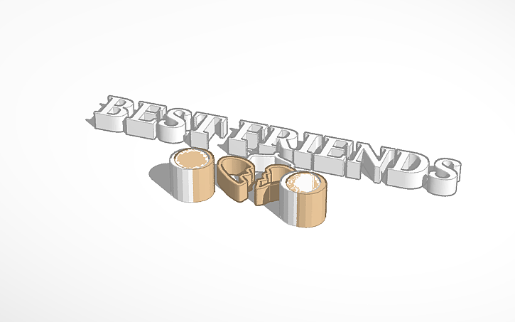 3D design BEST FRIENDS - Tinkercad