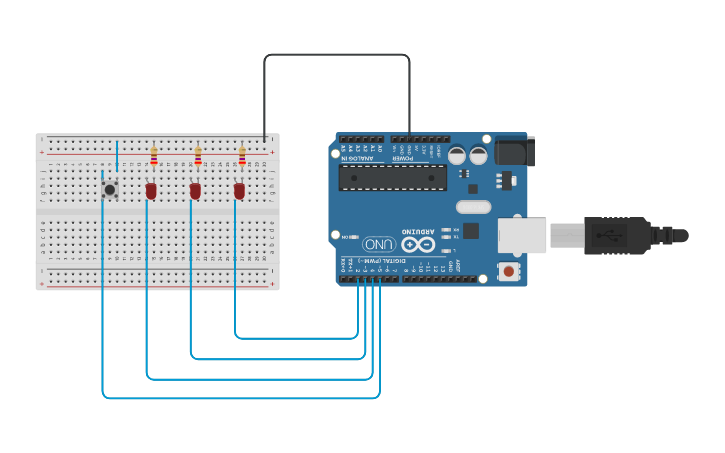 Circuit design Atividade Assincrona - Tinkercad