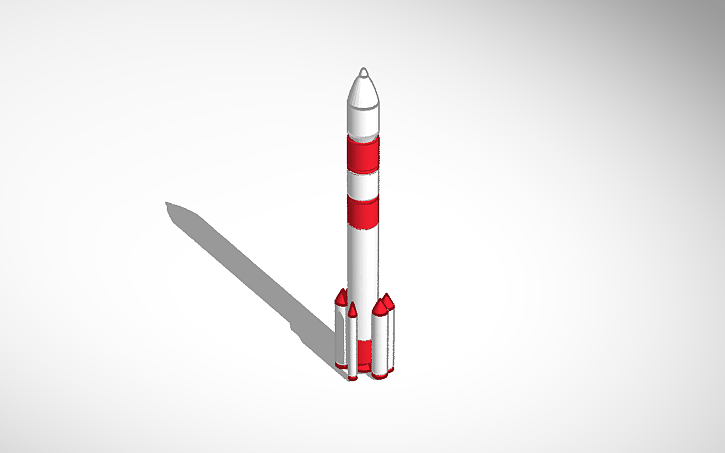 3D design rocket rocket - Tinkercad
