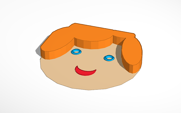 3D design Girl Face - Tinkercad