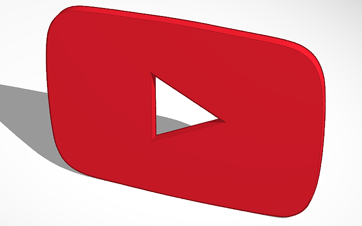 3D design Youtube Logo - Tinkercad