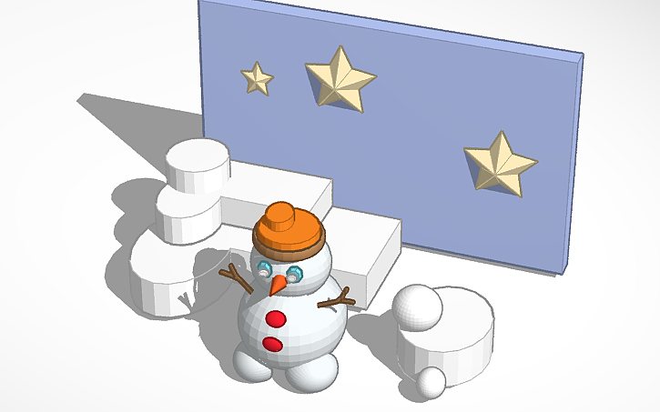 3D design snowman | Tinkercad
