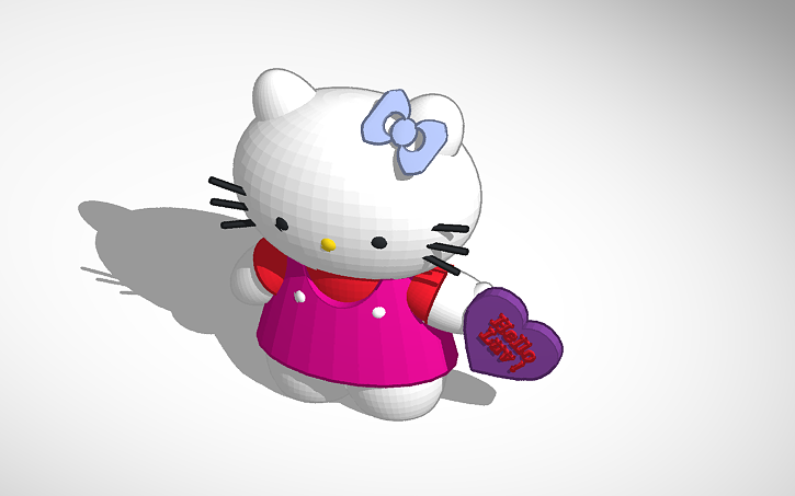 3D design Hello Kitty - Tinkercad