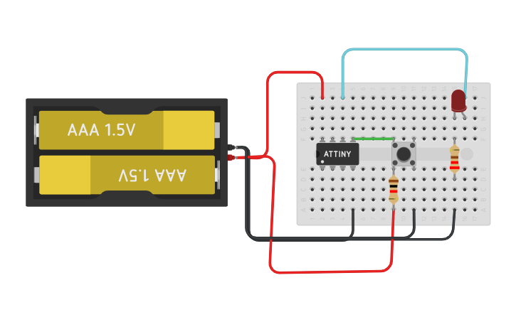 Circuit design Controle digital - Debounce | Tinkercad