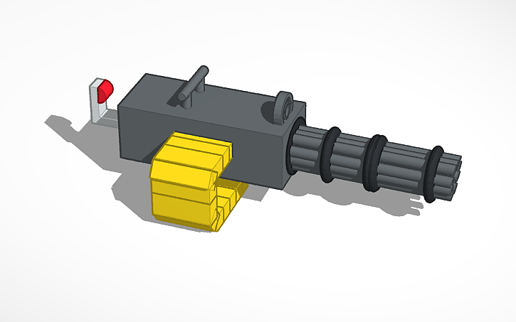 3D design Minigun - Tinkercad
