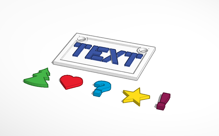 3d Design Nameplate Tinkercad