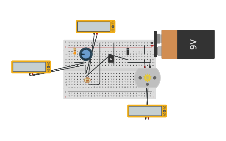 Circuit design motor - Tinkercad