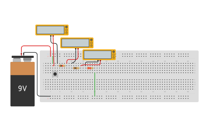 Circuit design Resistors in Series - Tinkercad