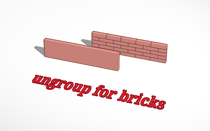 3D design brick wall - Tinkercad