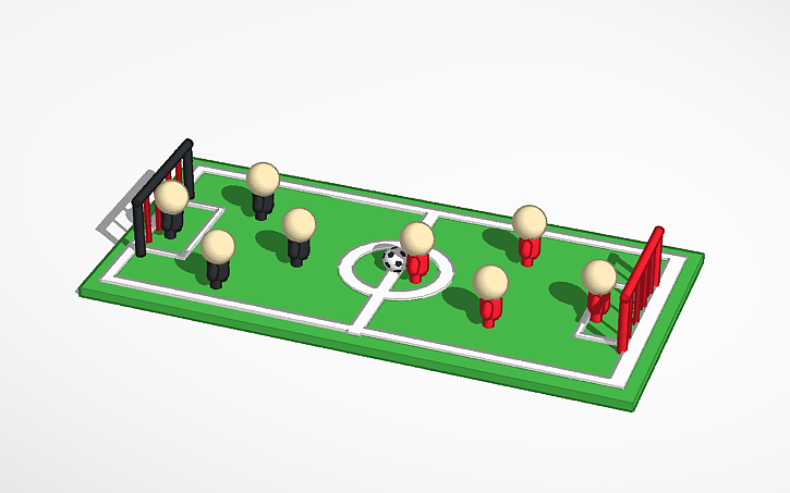 3D design soccer feild - Tinkercad