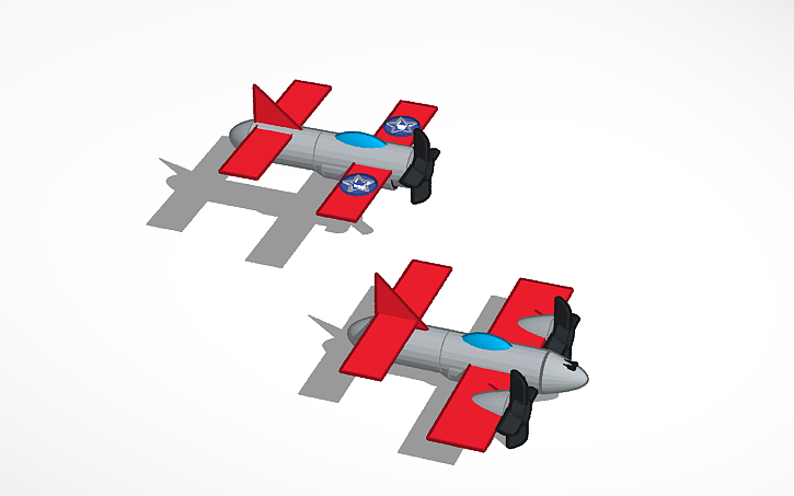 3D design WW2 Era Warplanes - Tinkercad