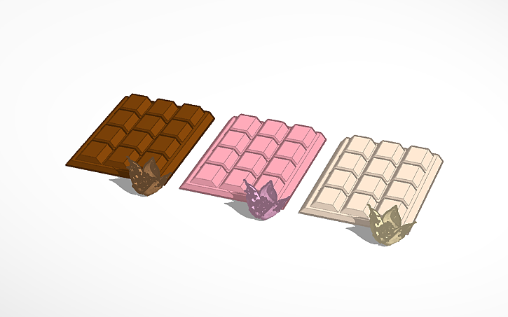 3D design Chocolate bars - Tinkercad