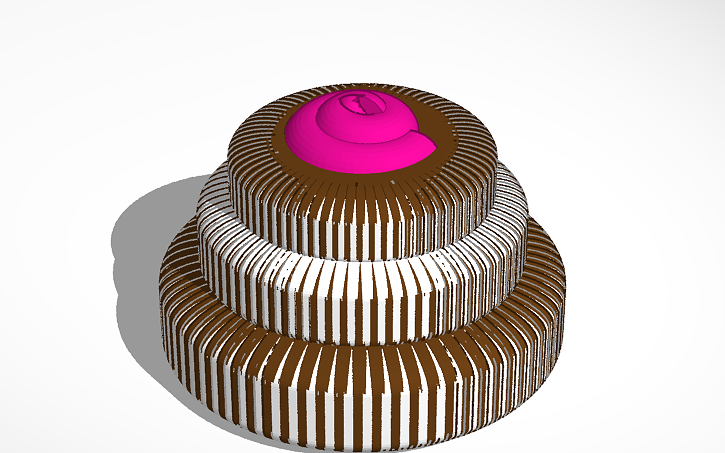 3D design Strawberry Oreo Cake | Tinkercad