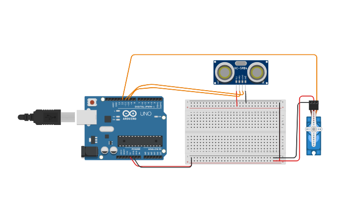 Circuit design Radar - Tinkercad