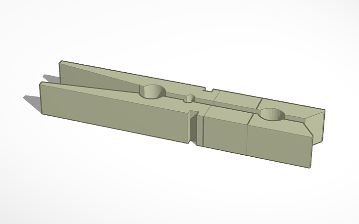 3D design clothespin - Tinkercad