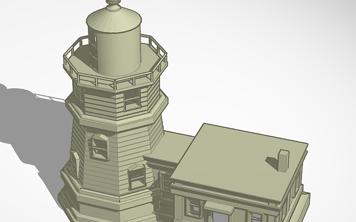3D design Split Rock Lighthouse Complete - Tinkercad