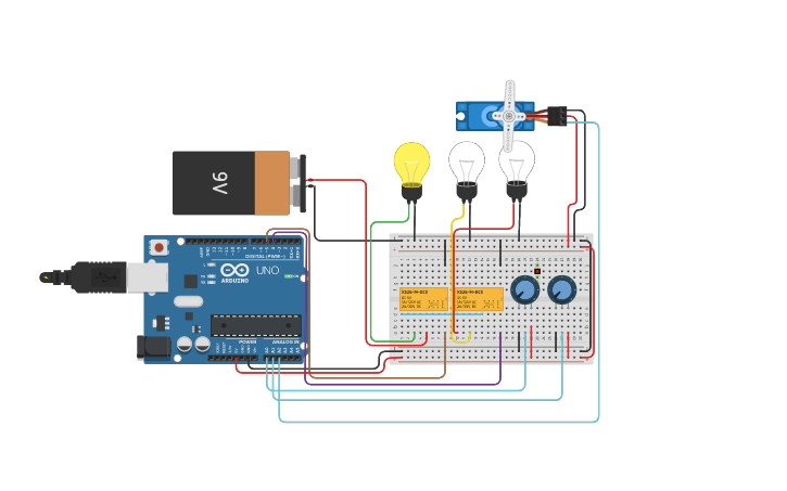 Circuit design Circuito Semáforo - Tinkercad