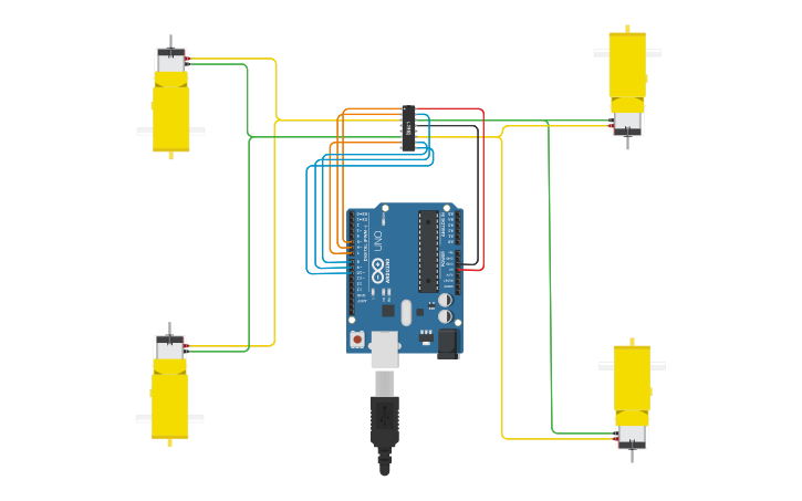 Circuit design Object_Follower - Tinkercad