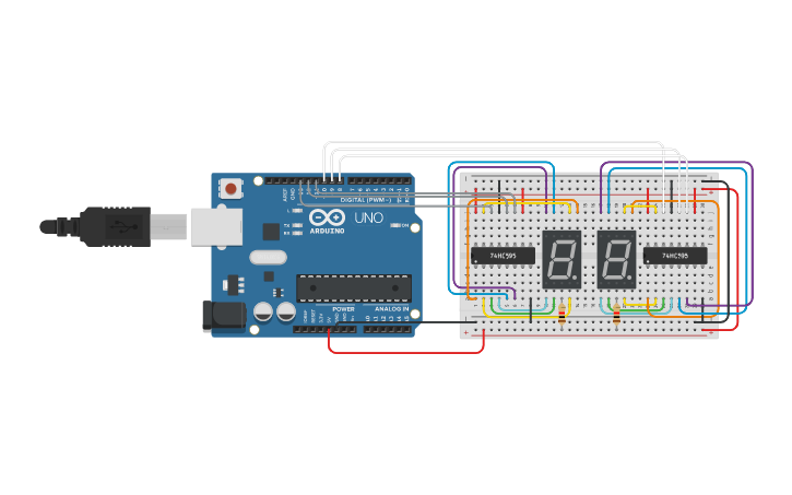 Circuit design SE Contador Hexadecimal de 00 ate FF (incompleto ...