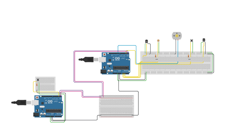 Circuit design Smart Irrigation System - Tinkercad