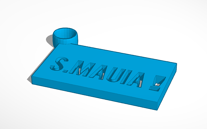 3D design Name Tag - Tinkercad