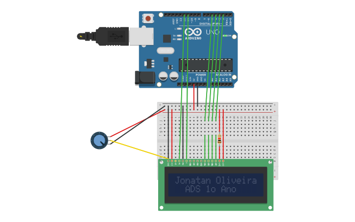 Circuit design Display de led | Tinkercad