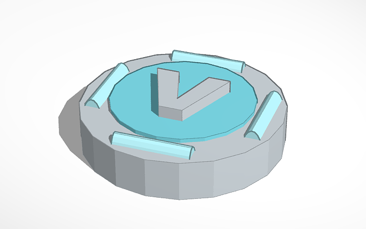 3D design Fortnite V-Bucks S.T.E.M - Tinkercad