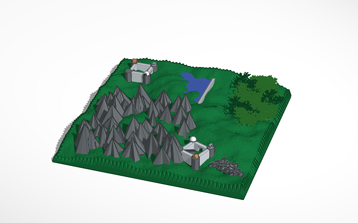 3D design Terrain and forts | Tinkercad