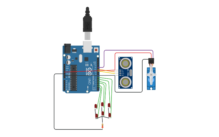 Circuit design RADAR | Tinkercad