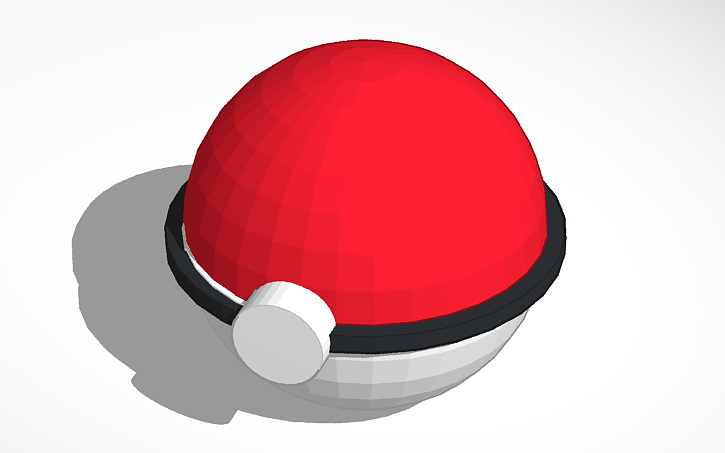 3D design Poke Ball | Tinkercad