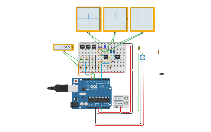 Circuit design PWM - LED STRIP | Tinkercad