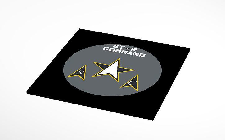 3D design Star Command Logo - Tinkercad