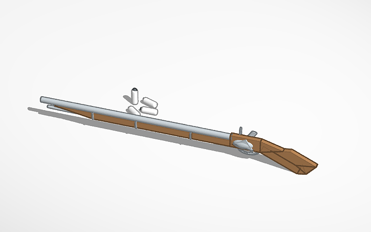 3D design Flintlock Musket - Tinkercad