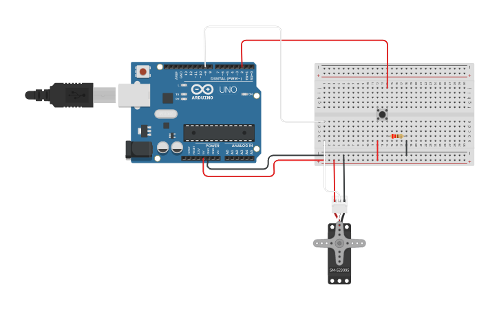 Circuit design Servomotor | Tinkercad