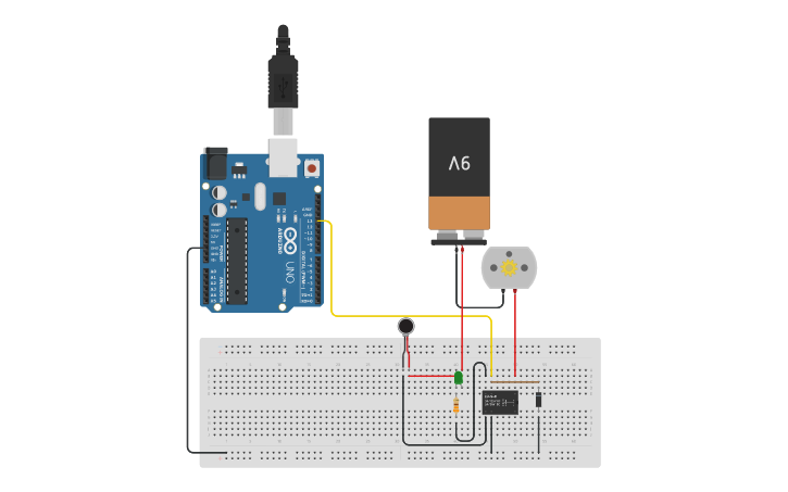 Circuit design Relay - Tinkercad
