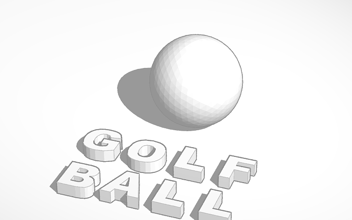 3D design golf ball | Tinkercad