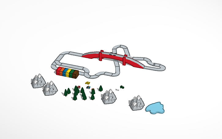 3D design Race Track - Tinkercad