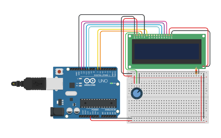 Circuit design Arduino Clock - Tinkercad