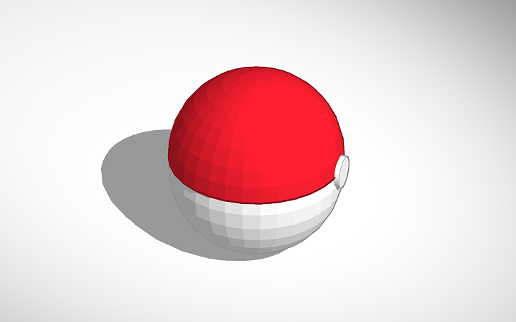 3D design hand life sized pokeball | Tinkercad