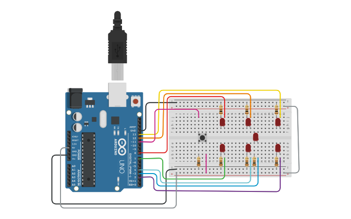 Circuit design Dado | Tinkercad