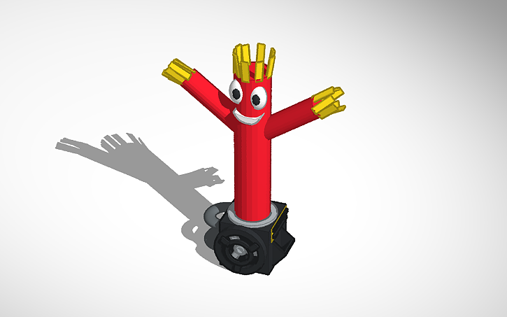 3D design wacky inflatable tube man - Tinkercad