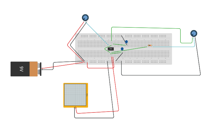 Circuit design squarewave using 555 timer - Tinkercad