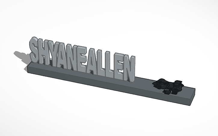 3D design Name Plate | Tinkercad
